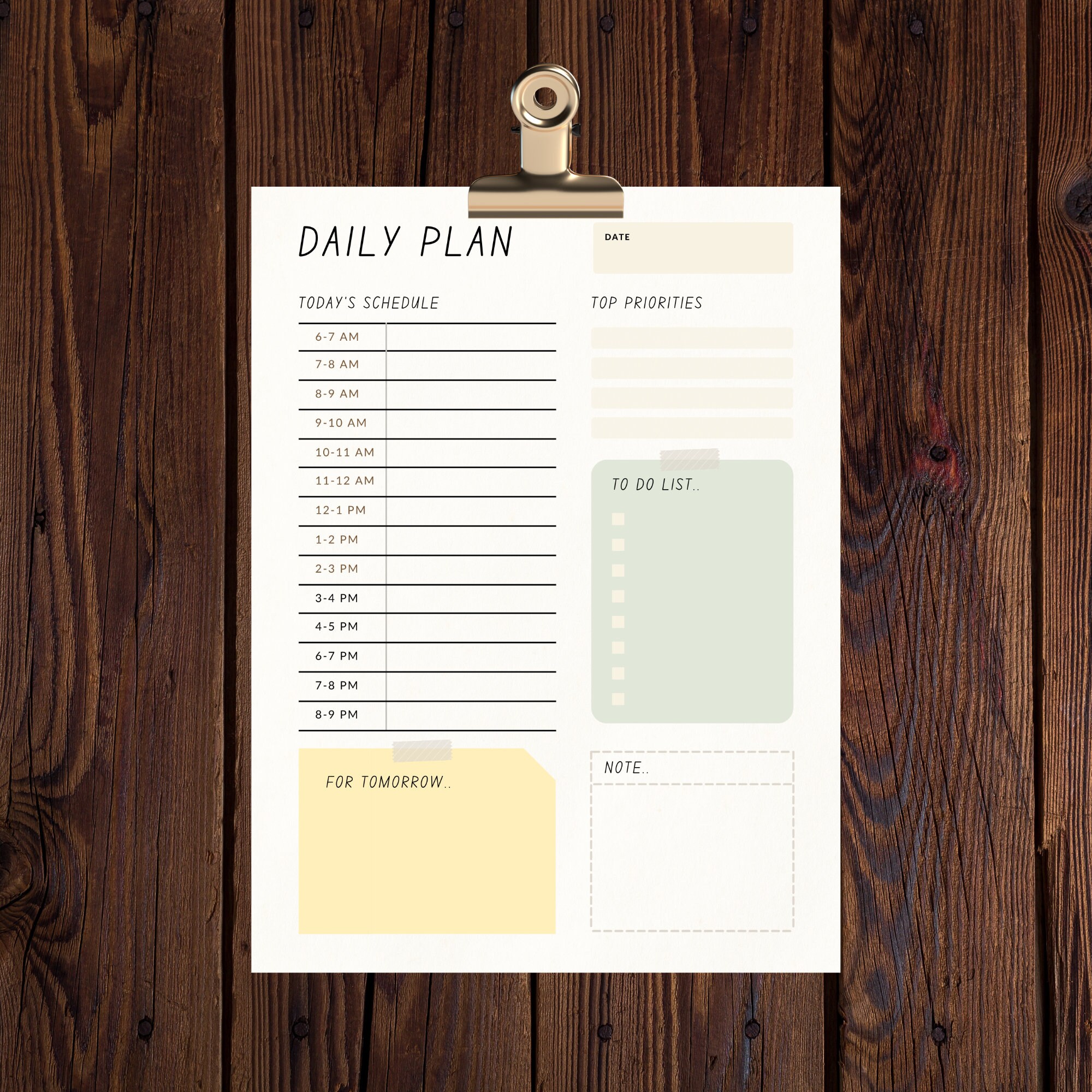 Daily Planner Printable, Hourly Planner, Military Time Plan, Time ...