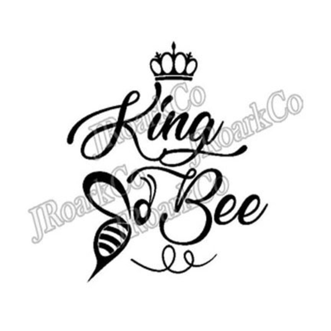 King Bee SVG JPEG or Tattoo Stencil - Etsy