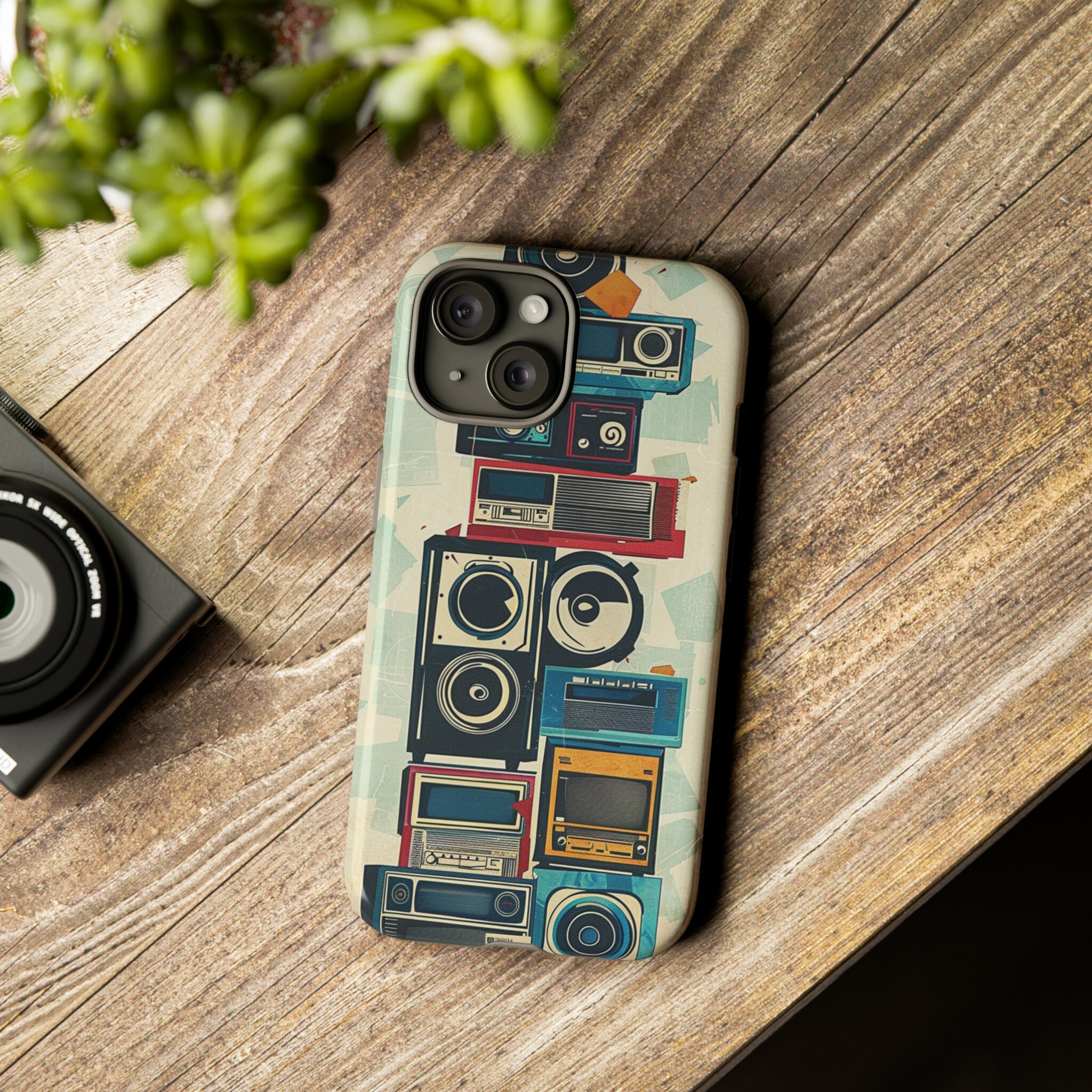 Stacked Speakers and Audio Equipment Phone Case, iPhone 15 14 13 12 11 ...