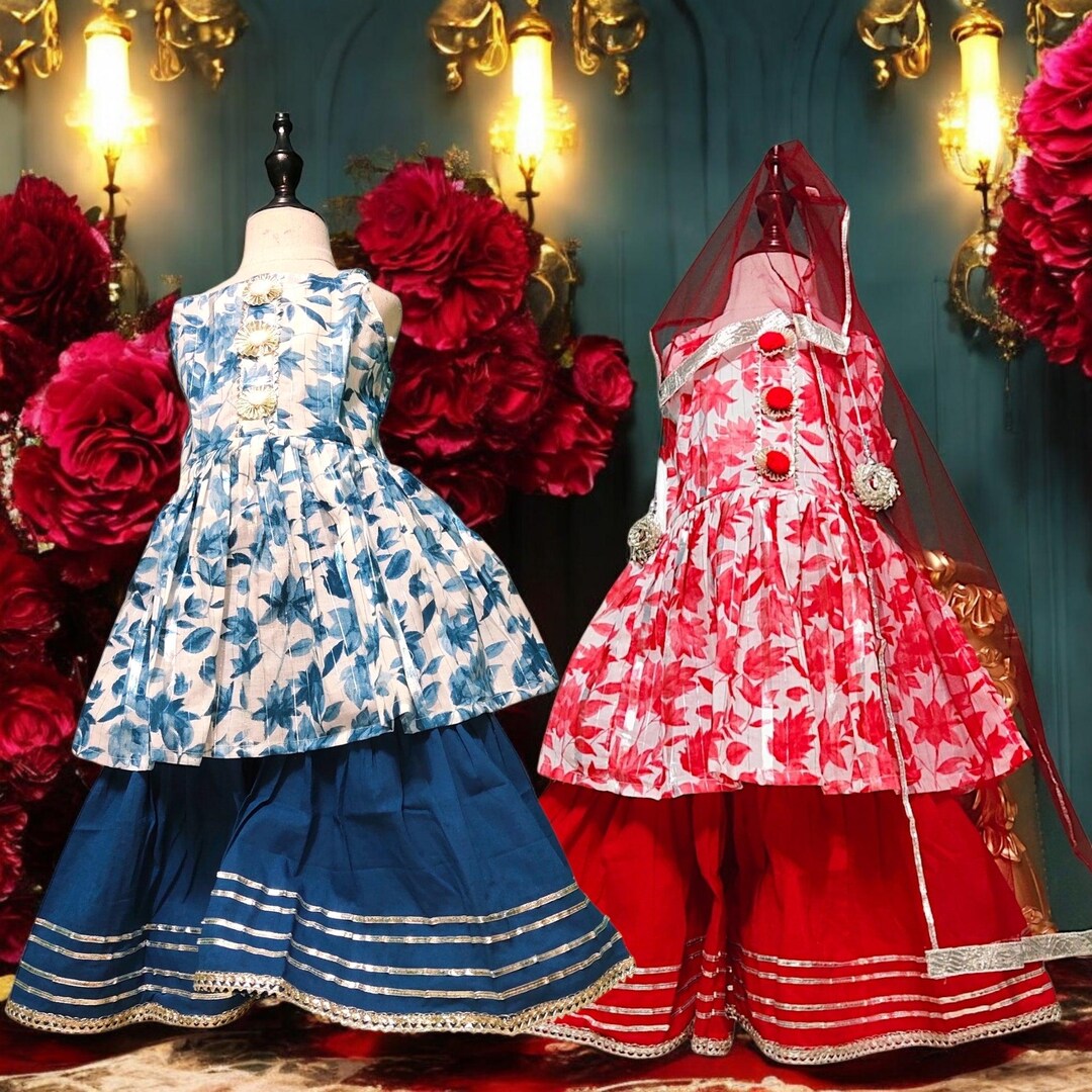 SHENBAGAM Sharara Suits for Baby Girls and Kids Punjabi Suits With ...