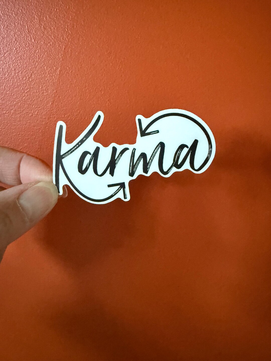 Karma | Vinyl Sticker, Funny, Pretty, Subtle, Laptop Decal, Water ...