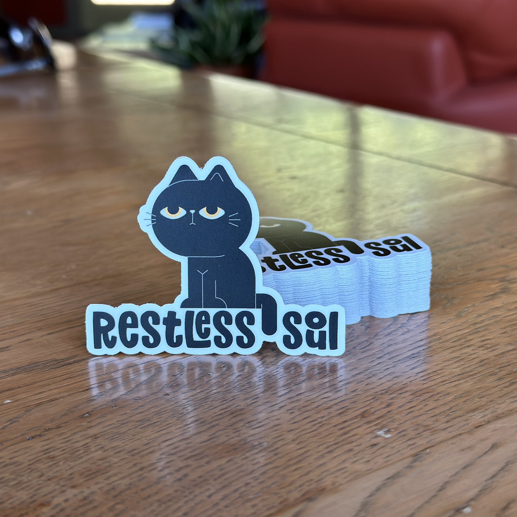 Restless Soul Sticker Funny Cat Meme Goth Dark Humor - Etsy