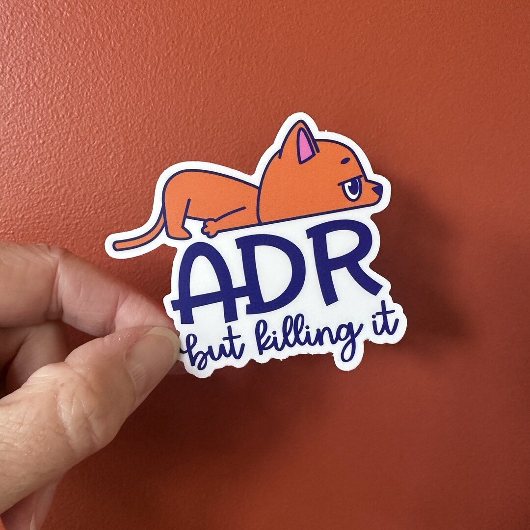 ADR but Killing It, Vinyl Sticker, Cute Cat, Vet Tech, Veterinary ...