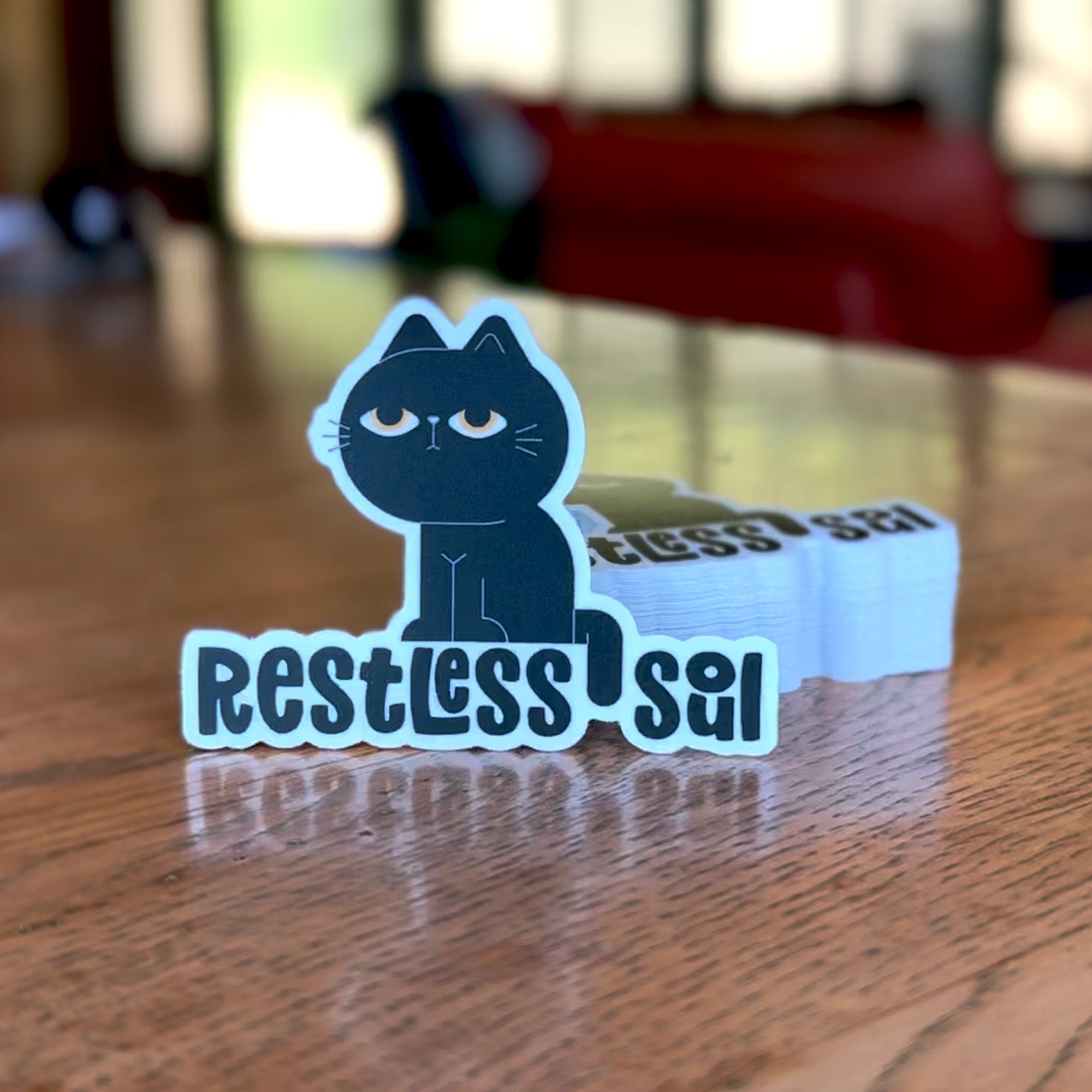 Restless Soul Sticker Funny Cat Meme Goth Dark Humor - Etsy