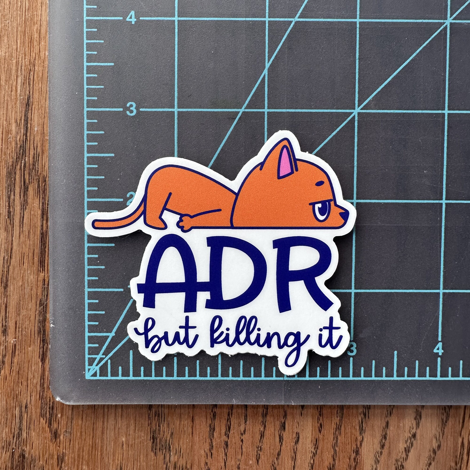 ADR but Killing It, Vinyl Sticker, Cute Cat, Vet Tech, Veterinary ...
