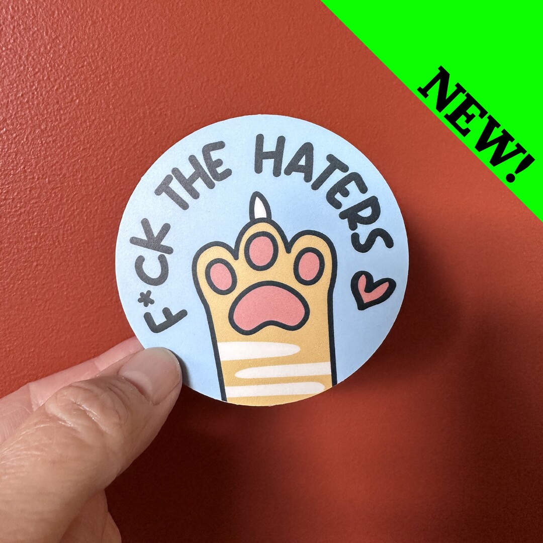 Fck the Haters Vinyl Sticker Funny Cute Adult Humor - Etsy