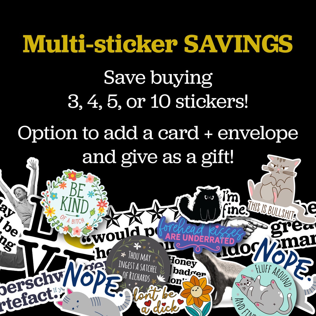 Multi-sticker Pack, Add Card Envelope for Gifts, SAVE Buying More ...