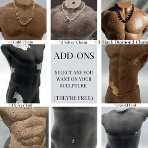 Customizable Concrete Male Torso David Statue 8inches Tall |masculine ...