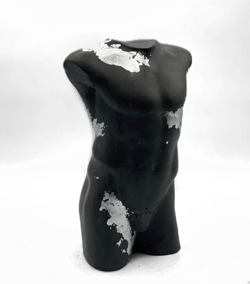 Customizable Concrete Male Torso David Statue 8inches Tall masculine ...