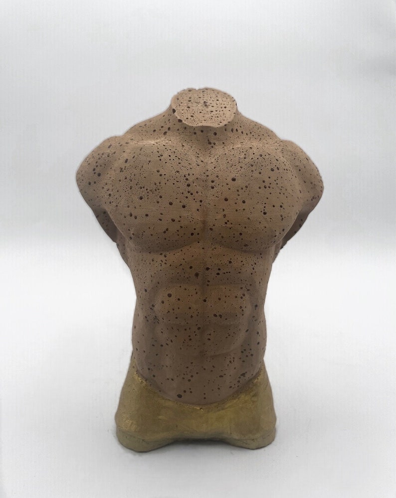 Customizable Concrete Male Torso David Statue 8inches Tall masculine ...