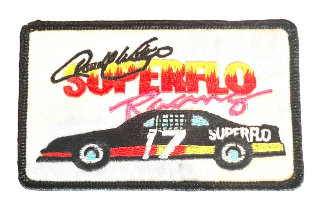 Darrell Waltrip Superflo NASCAR Car Racing Patch Vintage Retro Style ...