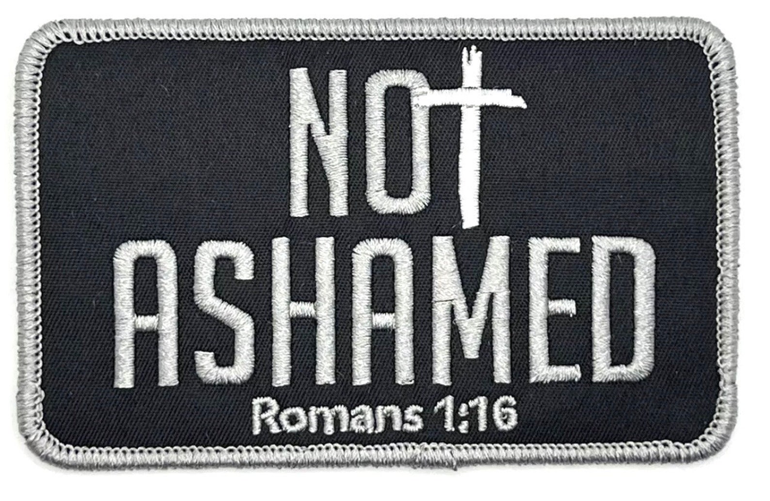 Not Ashamed Christian Spiritual Patch Iron Sew on Vintage Style Retro ...