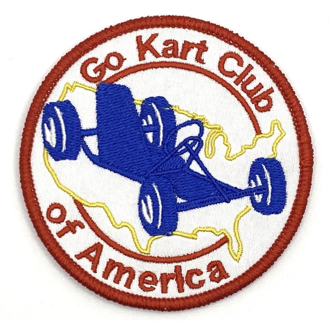 Go Kart Club of America Racing Iron Sew on Patch Retro Vintage Style ...