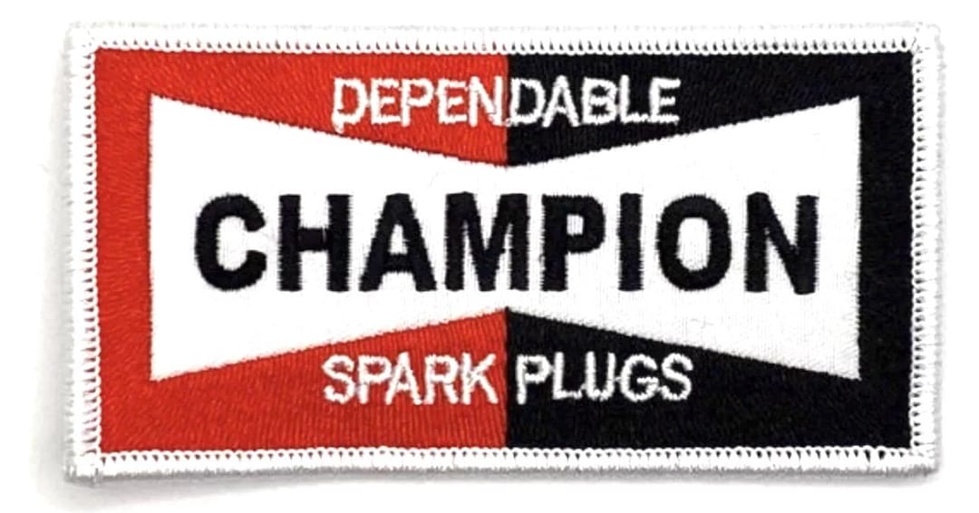 Champion Spark Plug Patch Retro Vintage Style Hot Rod Racing NASCAR Cap ...