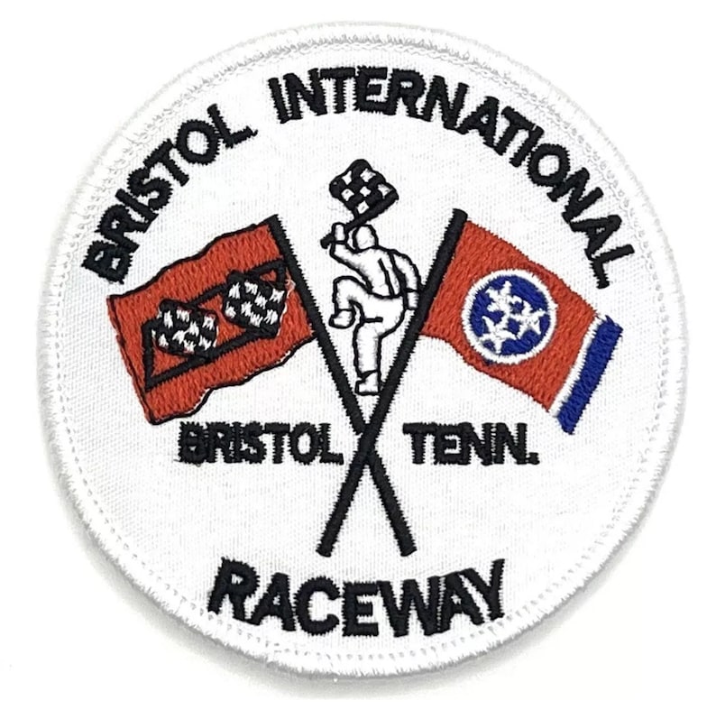 Bristol Speedway NASCAR Patch Iron Sew on Vintage Style Retro Cap Hat ...