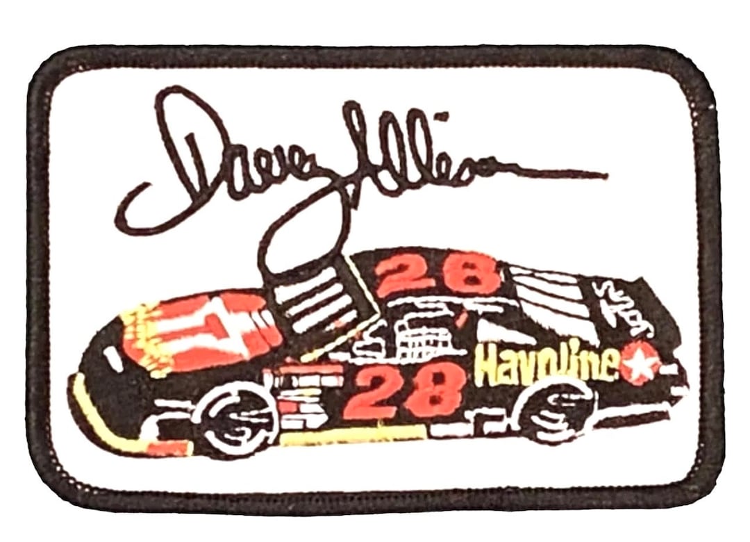 Davey Allison Nascar Racing Patch Ford Vintage Iron Sew on Havoline ...