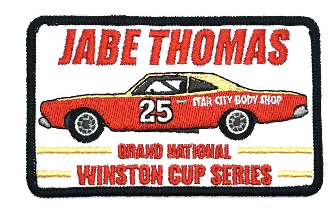 Jabe Thomas NASCAR Winston Cup Retro Car Racing Patch Vintage Style ...
