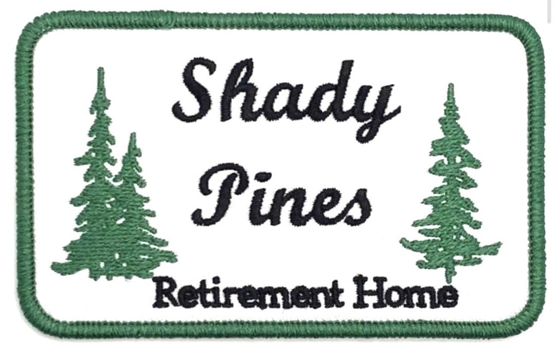 Shady Pines Retirement Home Golden Girls TV Show Patch Vintage Style ...