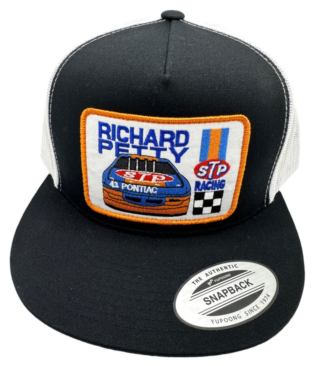 Richard Petty NASCAR Racing Yupoong Flat Bill Trucker Snapback Hat Cap ...