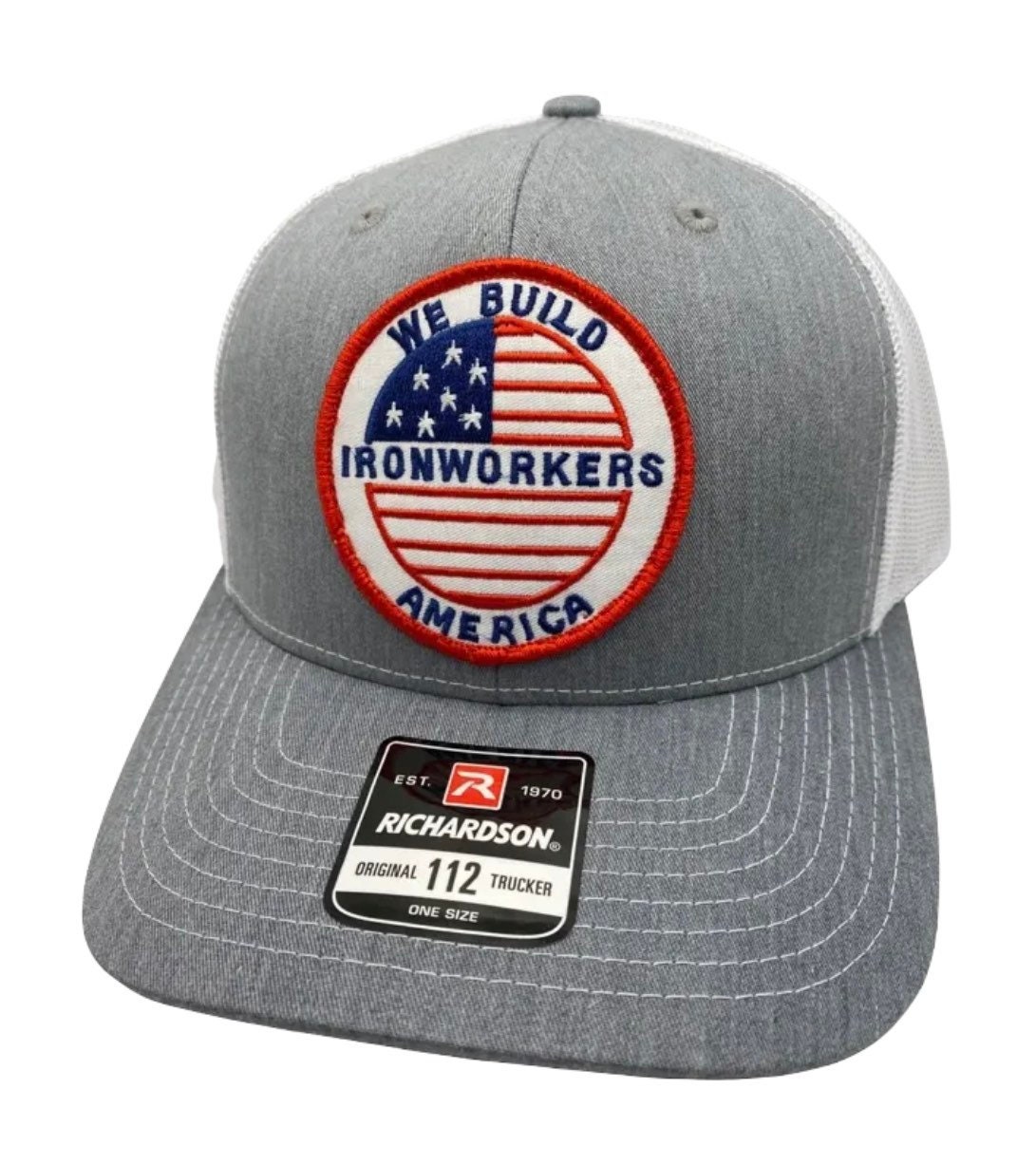 We Build America Ironworkers Union Patriotic USA Flag Richardson 112 ...