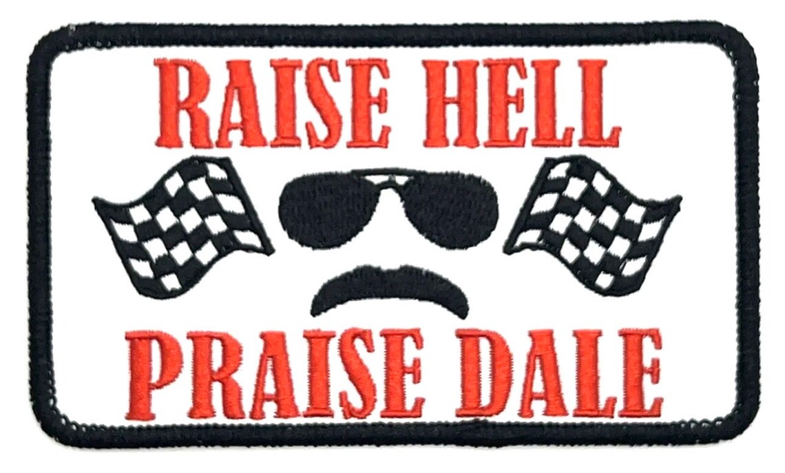 Raise Hell Praise Dale Earnhardt NASCAR Racing Cap Hat Patch Vintage ...