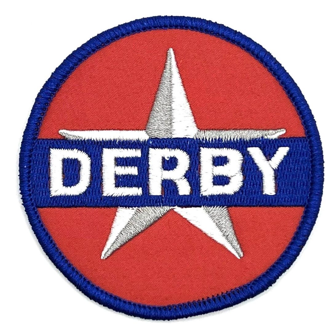 Derby Motor Oil Gas Racing Patch Iron Sew on Vintage Style Retro Cap ...