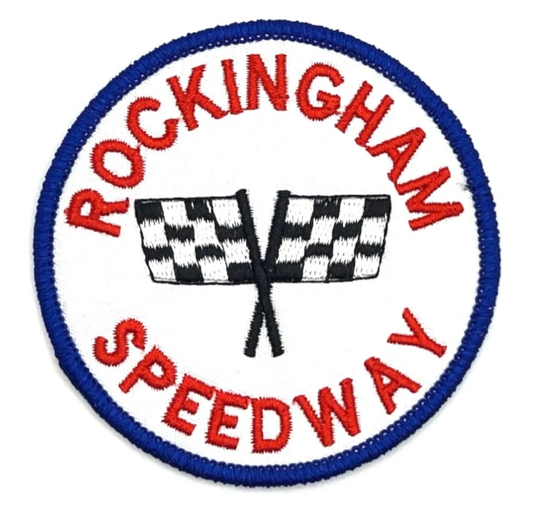 Rockingham Speedway NASCAR Patch Iron Sew on Vintage Style Retro Cap ...