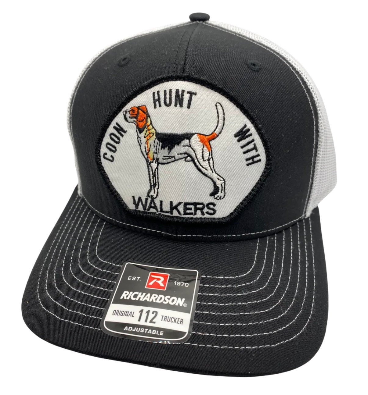 Coon Hunt With Walkers Dogs Richardson 112 Trucker Snapback Hat Cap ...