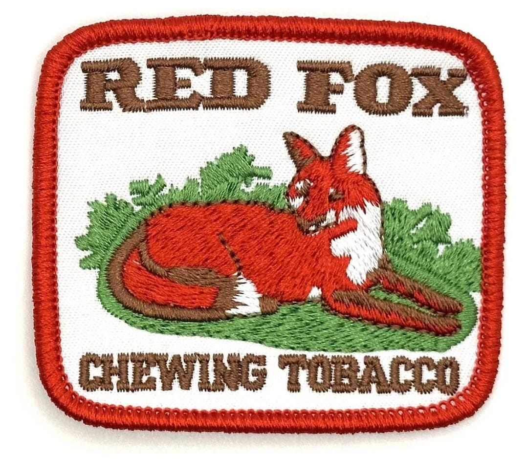 Red Fox Chewing Tobacco Vintage Style Retro Iron Sew on Patch Hat ...