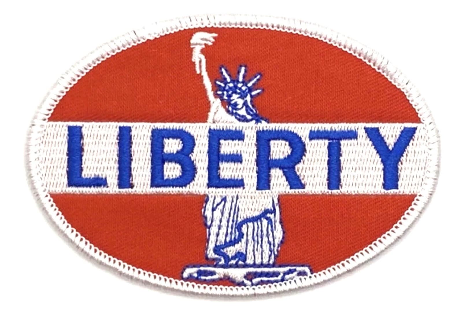 Statue of Liberty Patch Patriotic Red White Blue New York Retro Vintage ...