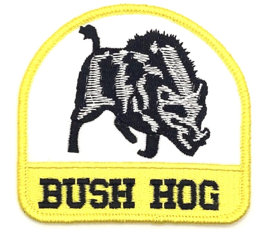 Bush Hog Farming Tractor Agriculture Iron on Patch Retro Vintage Style ...