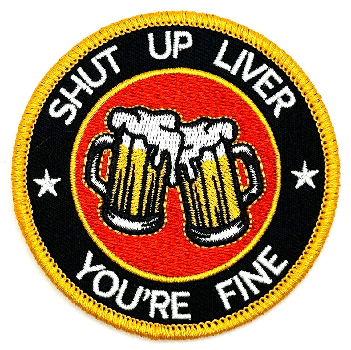 Shut up Liver Your Fine Beer Adult Humor Vintage Style Retro Patch Hat ...