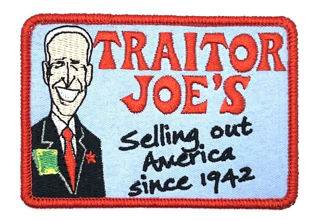 Traitor Joe’s Biden Presidential Patch Iron Sew on Vintage Style Retro ...