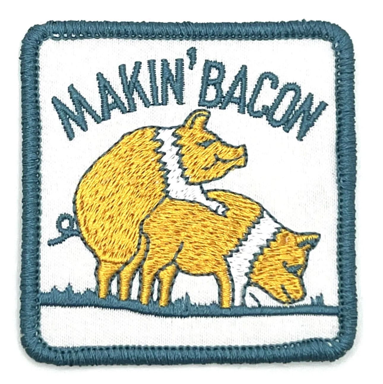 Makin’ Bacon Pigs Farm Hogs Funny Adult Humor Vintage Style Retro Patch ...