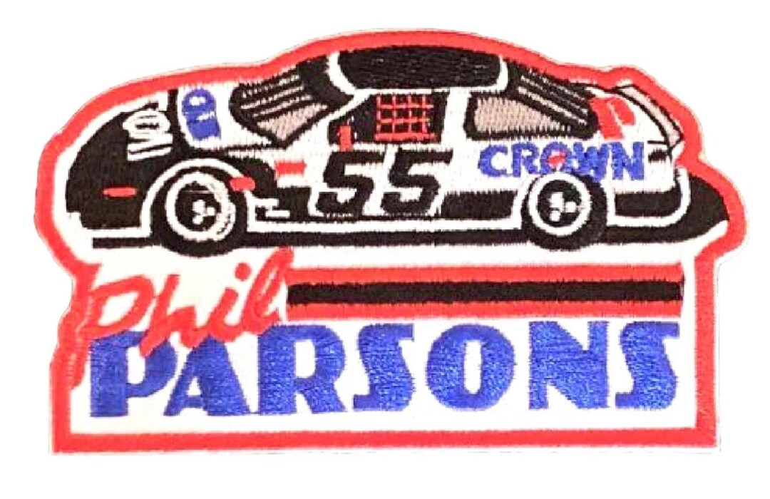 Phil Parsons Nascar Crown Racing Patch Retro Vintage Style Iron on Cap ...