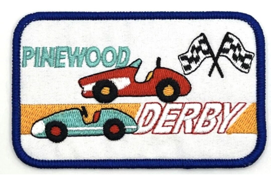 Pinewood Derby Patch Iron Sew on Vintage Style Retro Cap Hat - Etsy