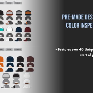 Hat Design Template Bundle: Customizable Hats for Adobe Illustrator - Etsy