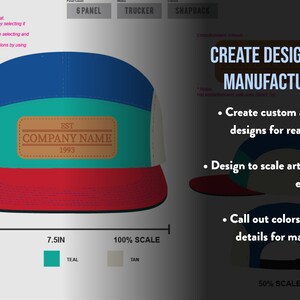 5 Panel Hat - Customizable Vector Design Template for Adobe Illustrator ...