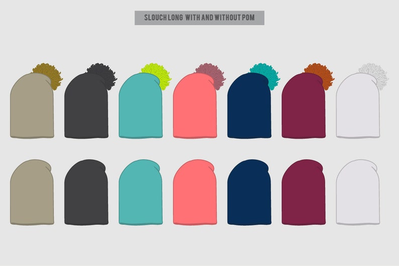 Beanies - Customizable Vector Design Template for Adobe Illustrator ...