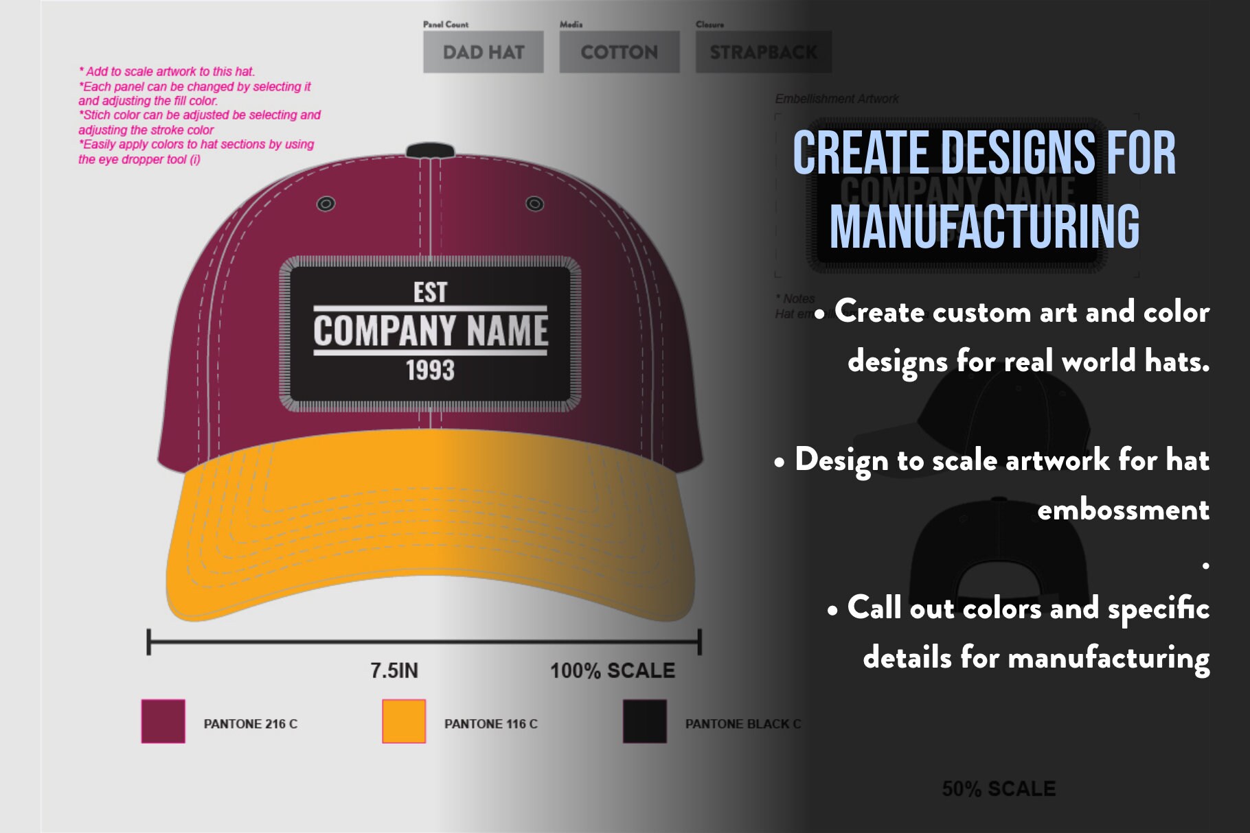 Dad Hat - Customizable Vector Design Template for Adobe Illustrator ...