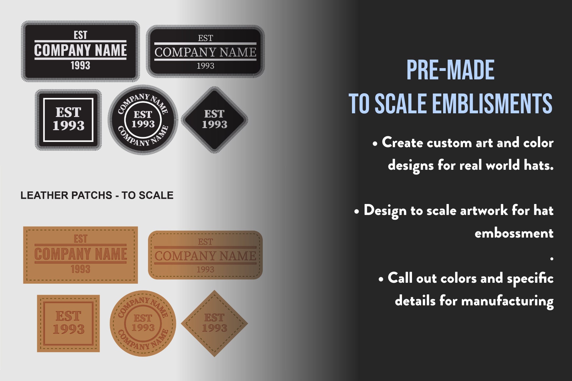 7 Panel Hat - Customizable Vector Design Template for Adobe Illustrator ...