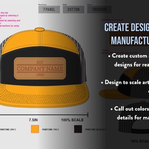Hat Design Template Bundle: Customizable Hats for Adobe Illustrator - Etsy