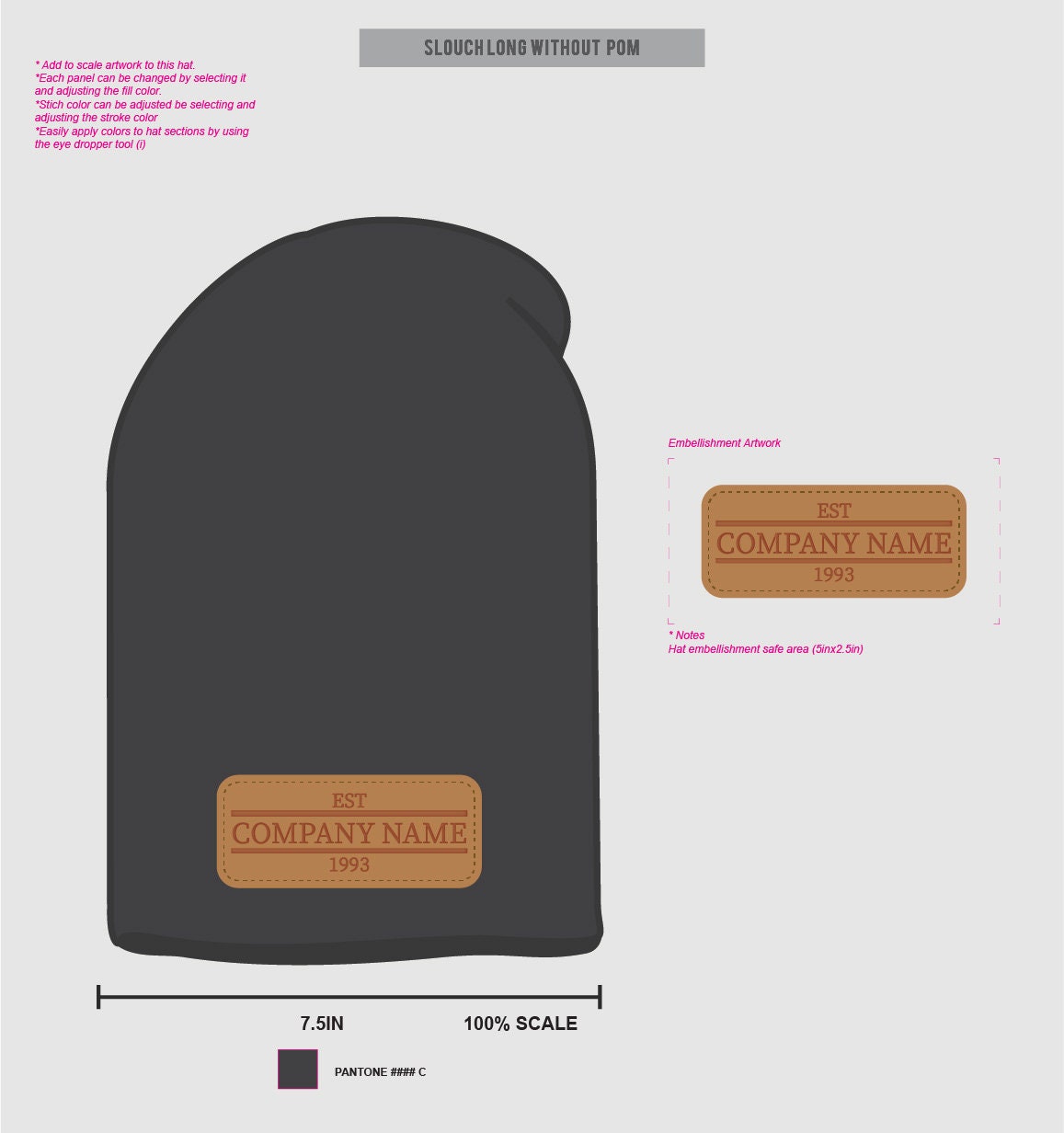 Beanies - Customizable Vector Design Template for Adobe Illustrator - Etsy