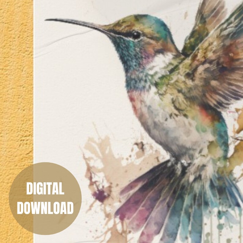 Scenic Hummingbird Canvas Wall Art Print Inspire Art, Hummingbird Wall ...