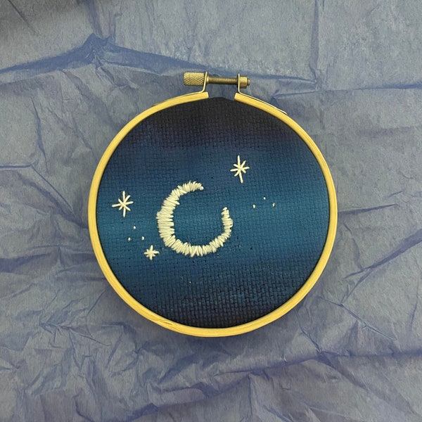 Moon Embroidery - Etsy UK