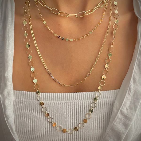 Long Chain Necklace - Etsy