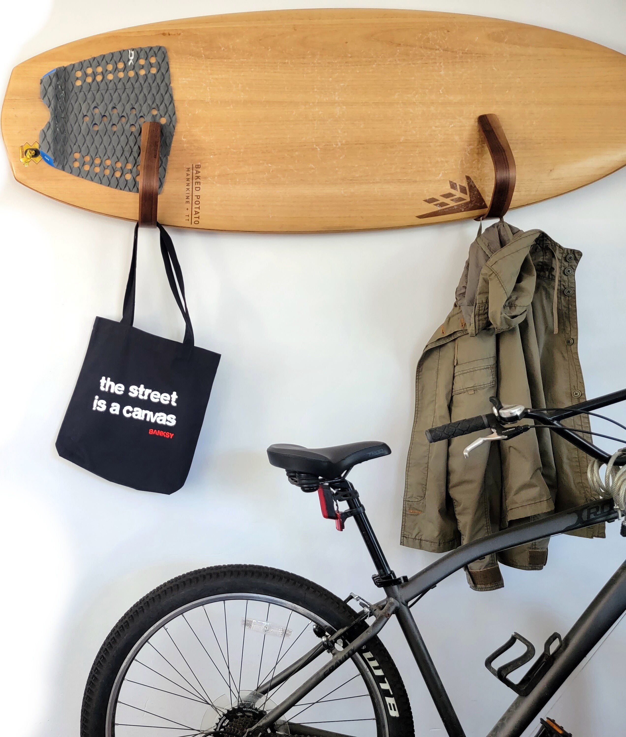 Surfboard Wall Mount - Walnut — Board Huggers