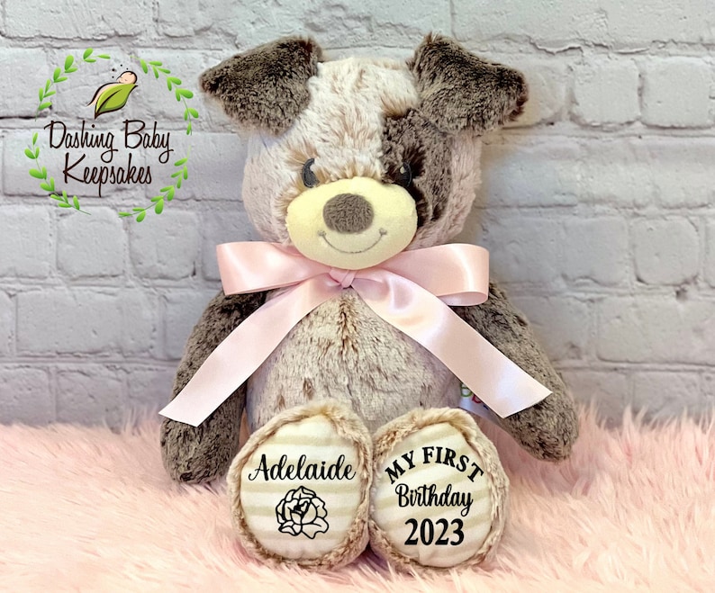 My First Birthday Stuffed Animal, 1st Birthday Gift, First Birthday ...