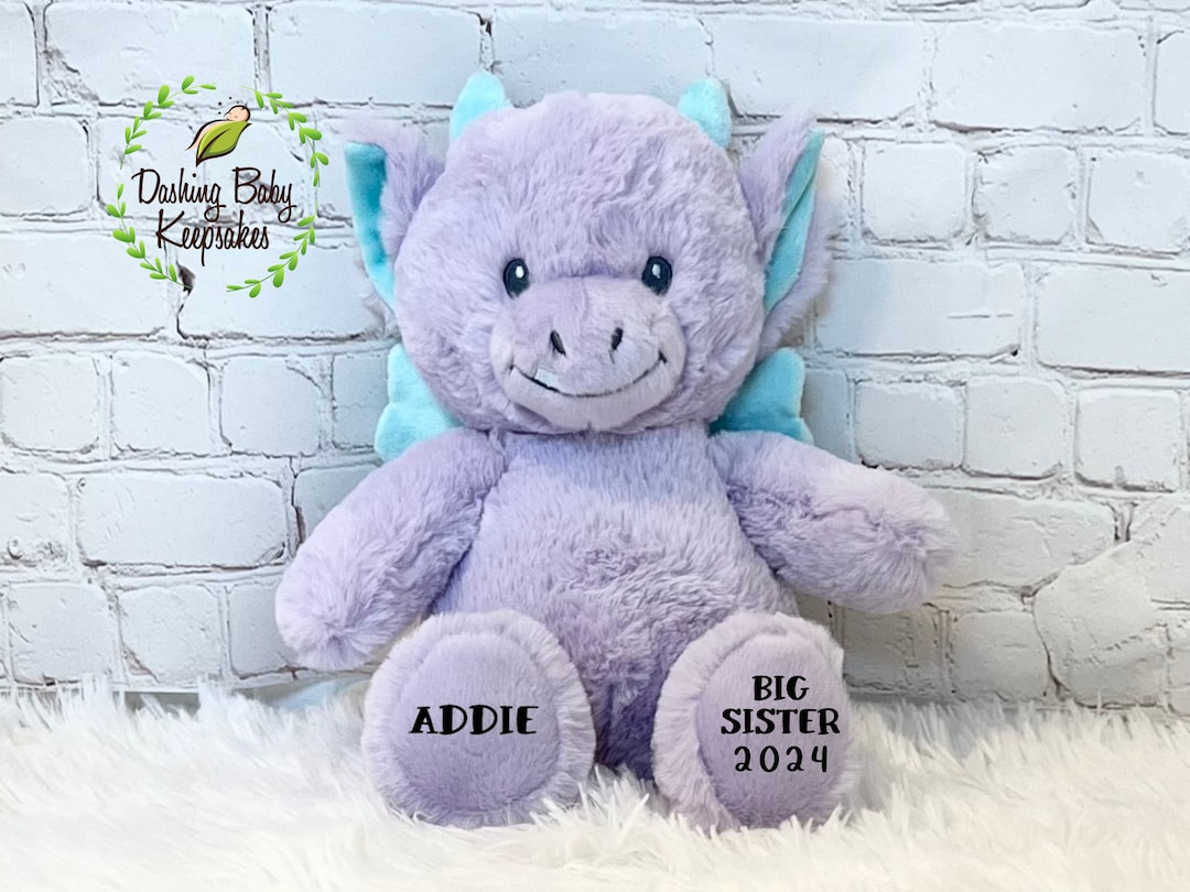 Personalized Big Sister Dragon Stuffed Animal, Gift for Sibling, Big ...