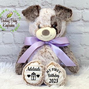 My First Birthday Stuffed Animal, 1st Birthday Gift, First Birthday ...